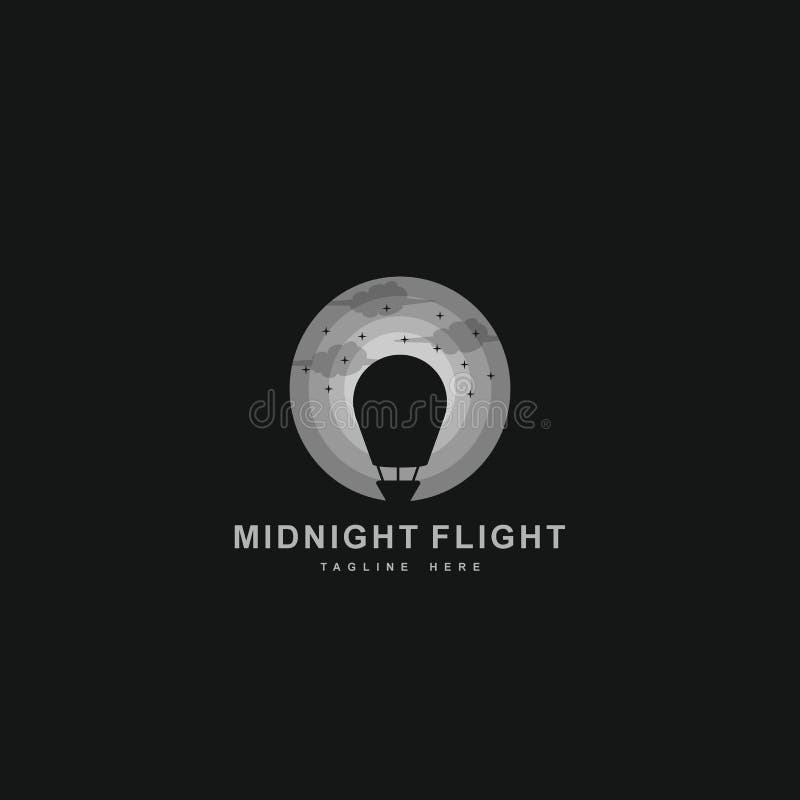 Midnight Flight Logo Design Inspiration Stock Vector - Illustration of ...