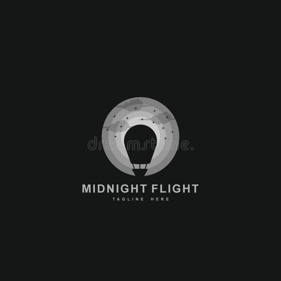 Midnight Flight Logo Design Inspiration Stock Vector - Illustration of ...