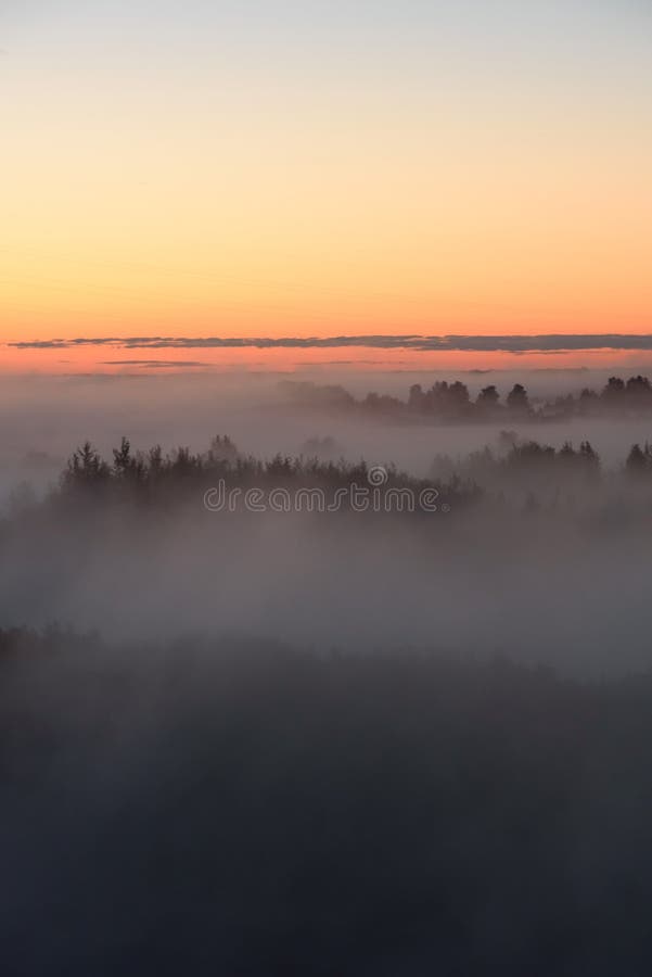 Midnight fog stock image. Image of europe, field, country - 151737925