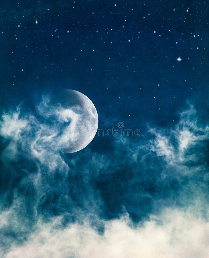 Midnight Fog and Moon stock photo. Image of swirling - 21750572