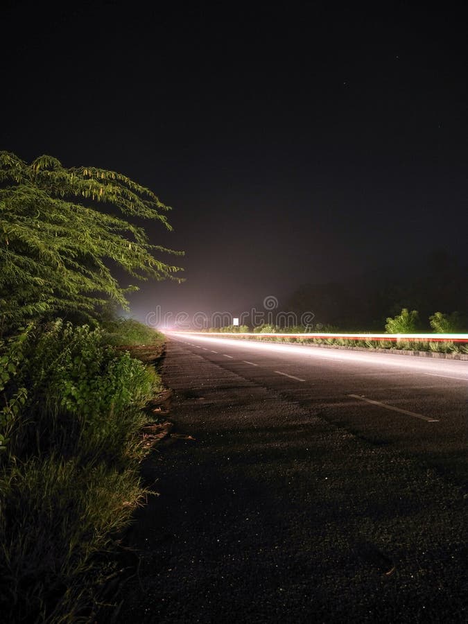 Midnight Highway stock image. Image of highway, night - 233937457