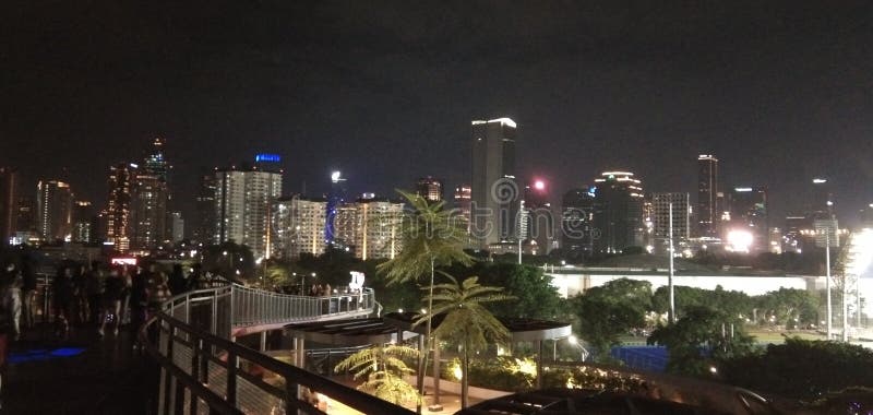 Midnight life at Jakarta stock image. Image of life - 289320871