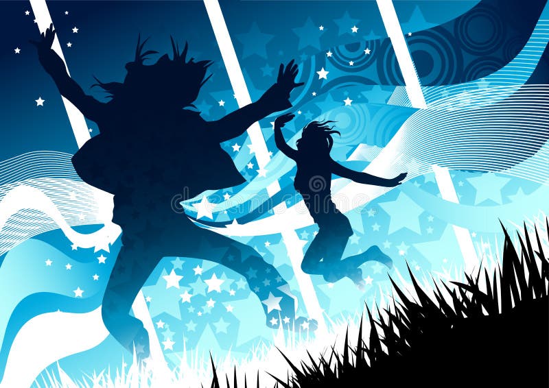 Midnight Party People stock vector. Illustration of friends - 26272683