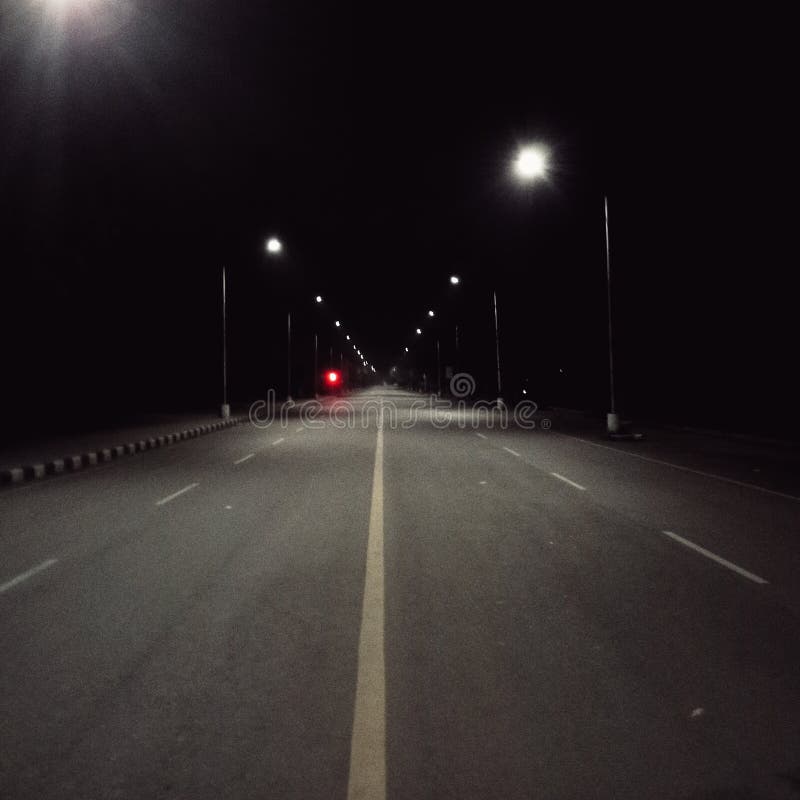 Midnight Road stock photo. Image of night, road, midnight - 119137866