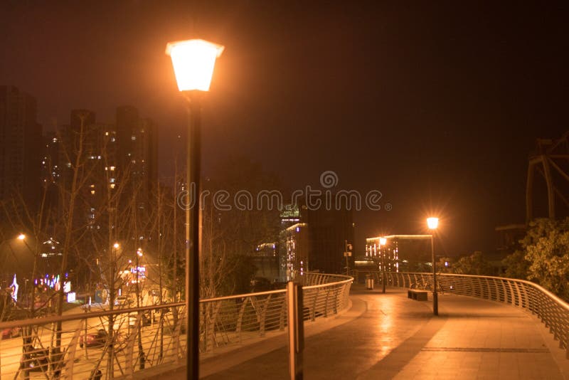 Midnight road stock image. Image of road, stool, curve - 108176709