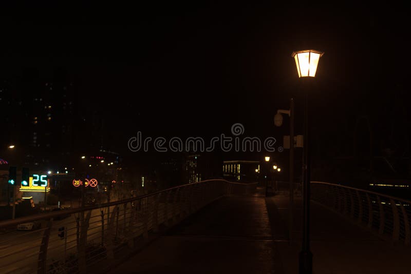 Midnight road stock image. Image of light, outdoor, darkness - 108176723