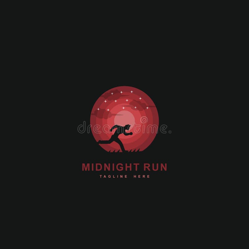 Midnight Run Logo Design Inspiration Stock Vector - Illustration of ...