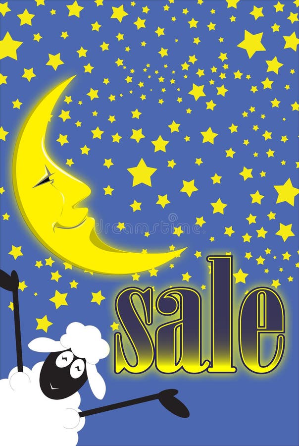 Midnight sale stock vector. Illustration of poster, desktop - 11972387