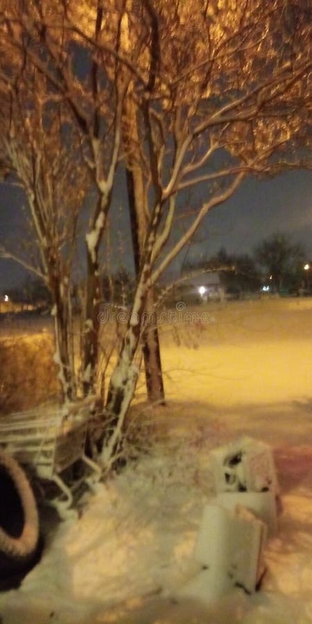 Midnight snow drive stock image. Image of beautiful - 177524361