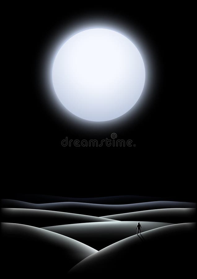 Midnight sun stock vector. Illustration of barren, desert - 12598964