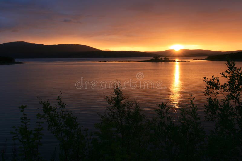 Midnight Sun In North Norway Stock Image - Image of midnight, summer ...