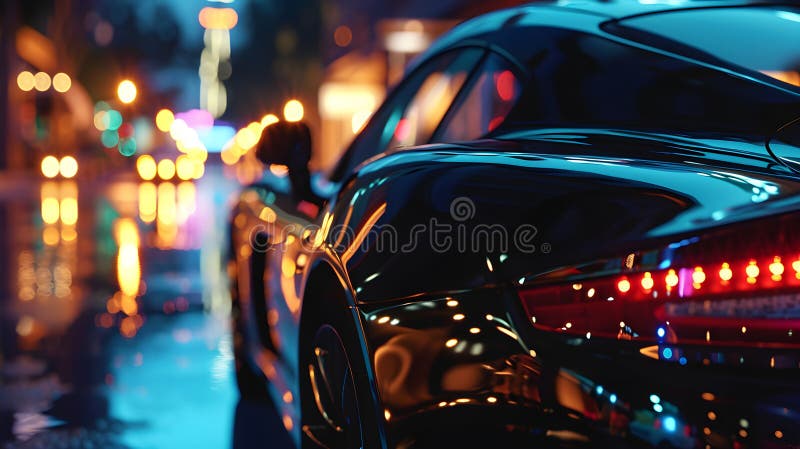 Midnight Velocity, Urban Thrills in the Racing Car Spectacle Stock ...