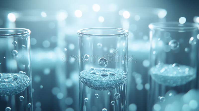 In the Midst of a Science Experiment, Test Tubes Containing a Green ...