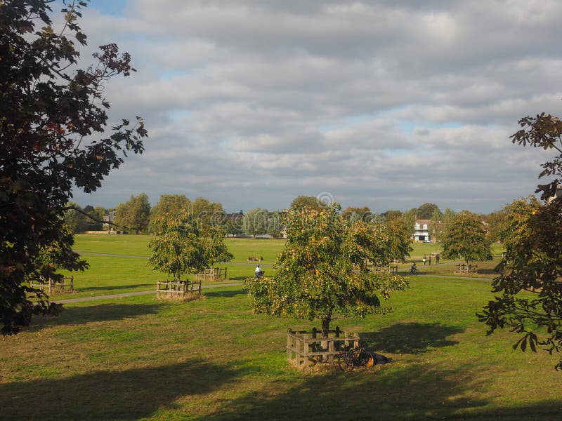 Midsummer Common Park in Cambridge Stock Image - Image of panoramic ...