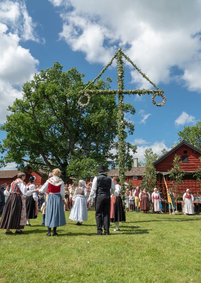 Midsummer Day Celebration In Sweden Editorial Photo - Image of ...