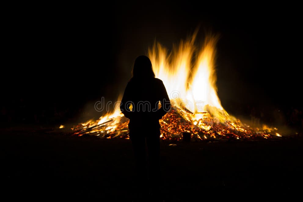 Midsummer fire, Germany stock photo. Image of celebration - 25413792