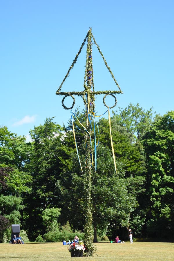 Midsummer Tree in Swden stock image. Image of beautiful - 134612527