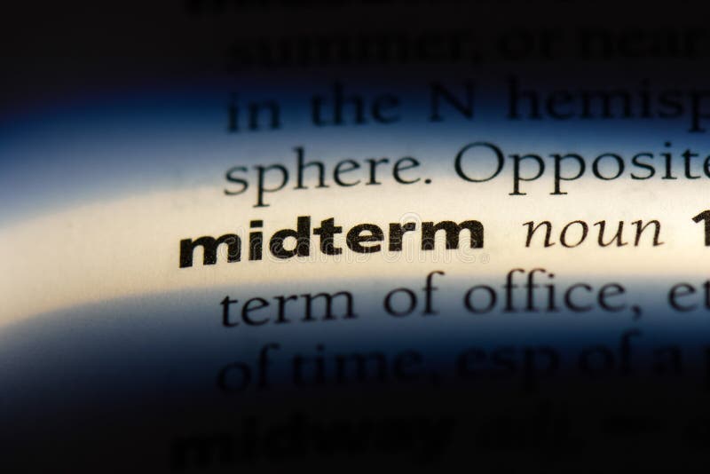 Midterm stock image. Image of printed, definition, paper - 126541359
