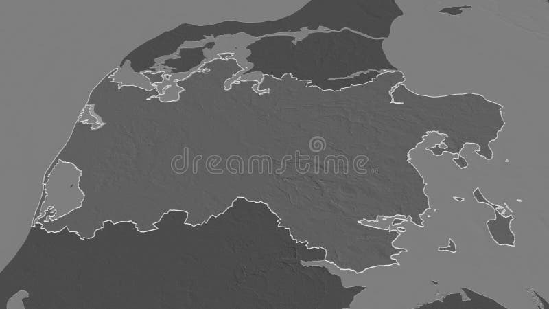 Midtjylland, Denmark - Outlined. Bilevel Stock Illustration ...