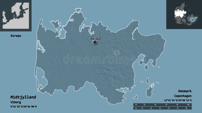 Midtjylland, Region of Denmark,. Previews. Administrative Stock ...