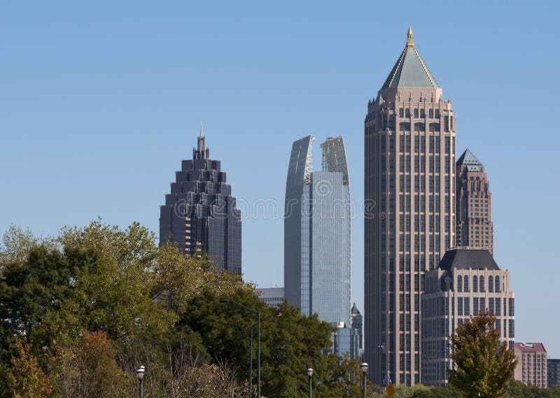 Midtown Atlanta stock image. Image of georgia, city, skyscraper - 16626345