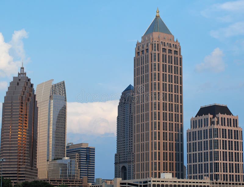 Midtown Atlanta Skyline stock photo. Image of skyscrapers - 1630562