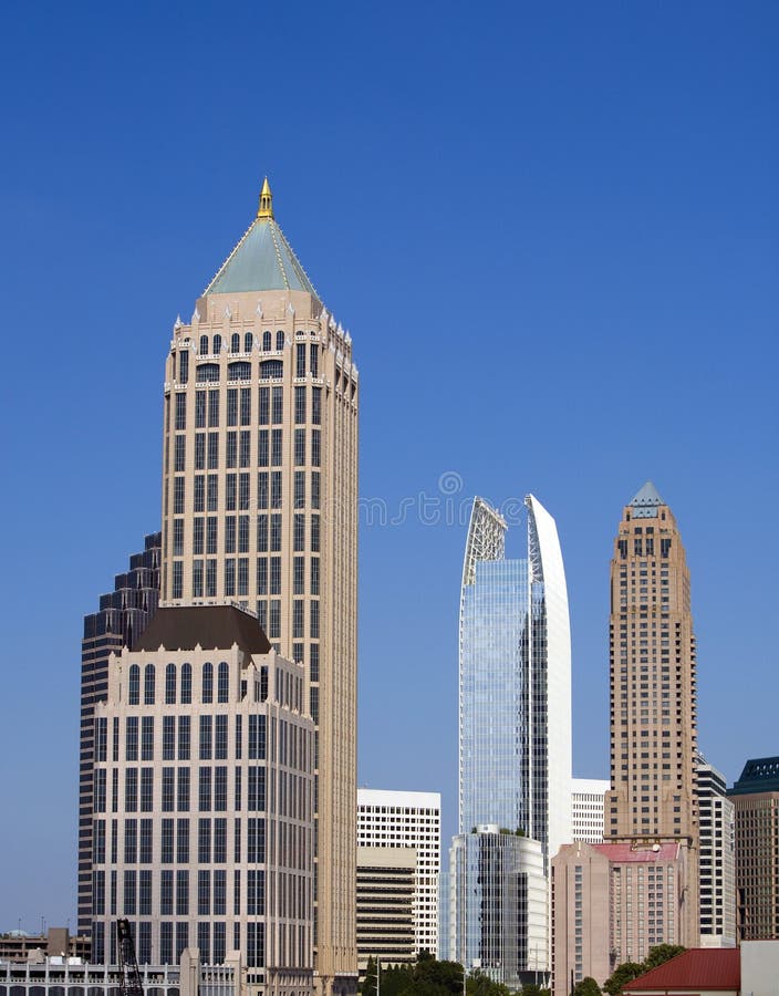 Midtown Atlanta Skyline stock photo. Image of skyscrapers - 1630562