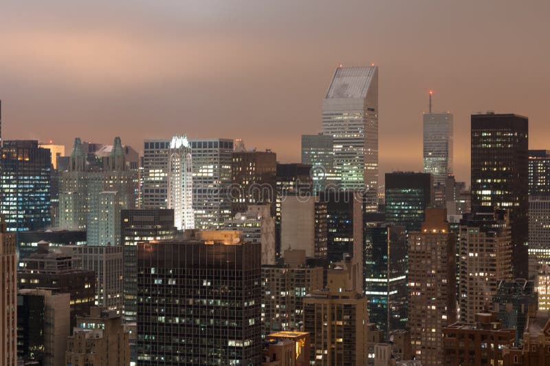 Midtown East Skyline stock photo. Image of scenic, snow - 152079824