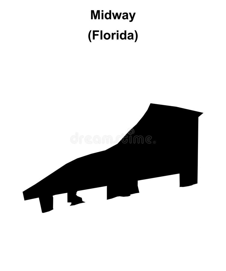 Midway outline map stock vector. Illustration of infographics - 386150147