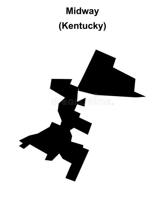 Midway outline map stock vector. Illustration of infographics - 387340660