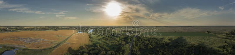 Midwest River Valley Sunset Stock Photo - Image of cloudscape ...
