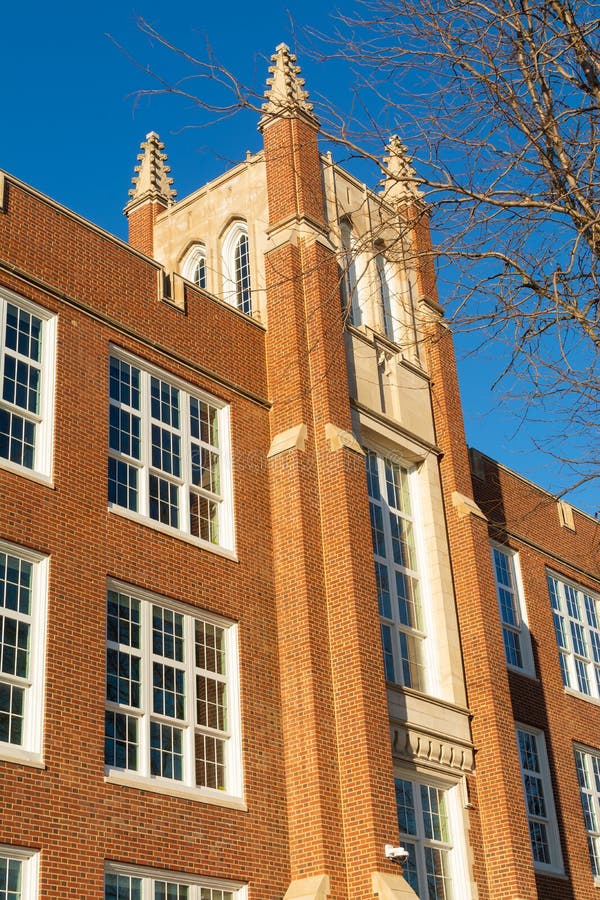 Midwest School stock photo. Image of building, brick - 173651192