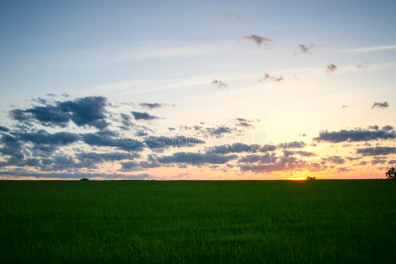 Midwest Spring Sunset stock image. Image of landscape - 62169449