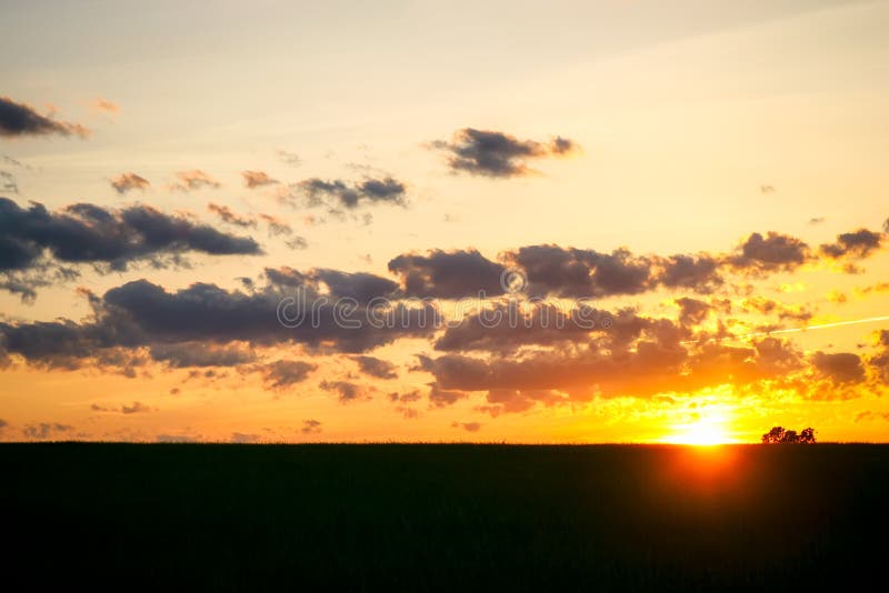 Midwest Spring Sunset stock image. Image of nature, landscape - 62169455