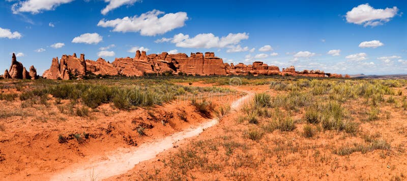 Midwest Trail stock photo. Image of pano, desert, orange - 16243736