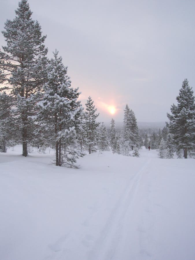 Man and woman walk in snow stock image. Image of countryside - 3441561