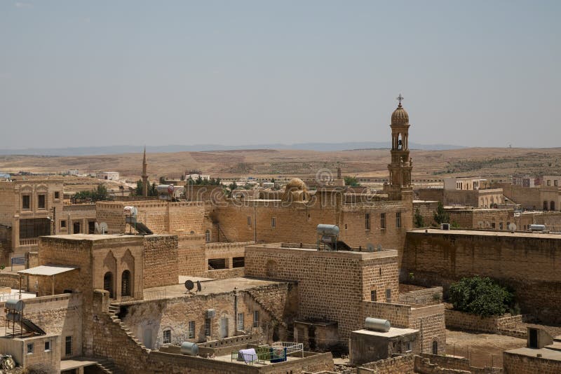 Midyat, Turkey stock image. Image of southeastern, tower - 43287251