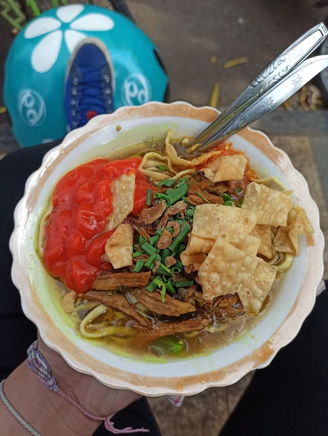 Mie Ayam Delicious stock image. Image of cuisine, fish - 209698059