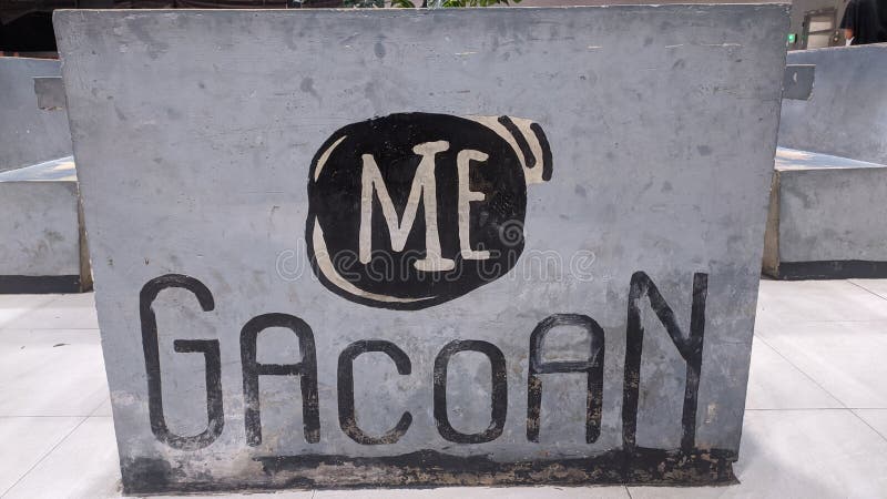 Mie gacoan Logo stock photo. Image of gacoan, wall, board - 315449446