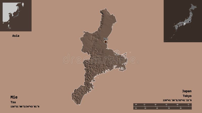 Mie, Prefecture of Japan,. Previews. Administrative Stock Illustration ...