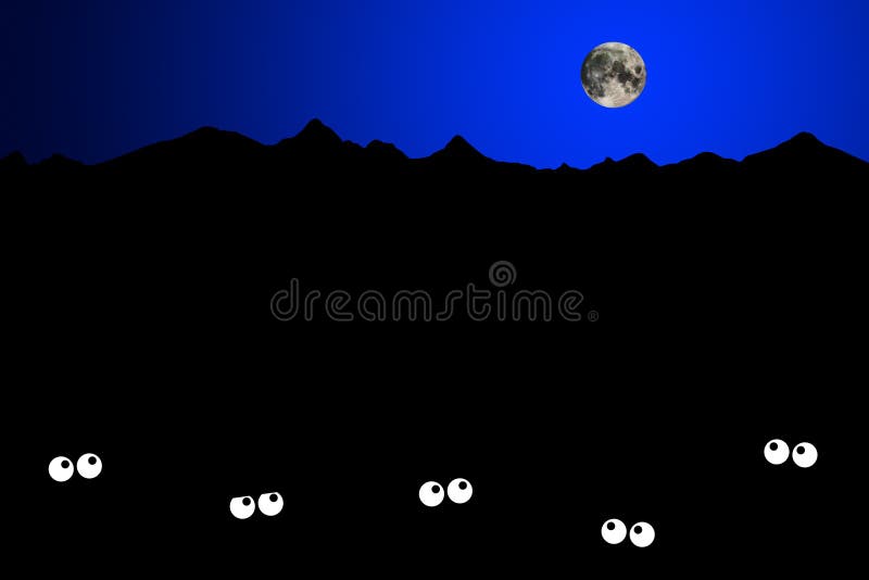 Miedo de la obscuridad stock de ilustración. Ilustración de peligro ...