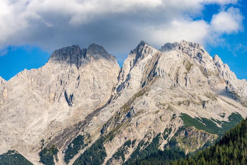 Mieming Range or Mieminger Mountains - Alps Tyrol Austria Stock Image ...