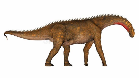Mierasaurus Dinosaur Walking Peacefully Head Down - 3D Render Stock ...