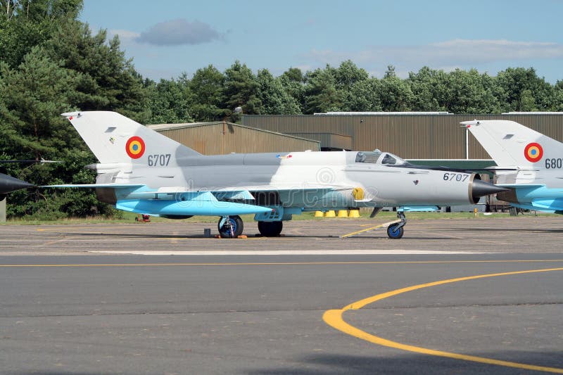 MiG-21 Military Fighter Jet Editorial Stock Image - Image of military ...