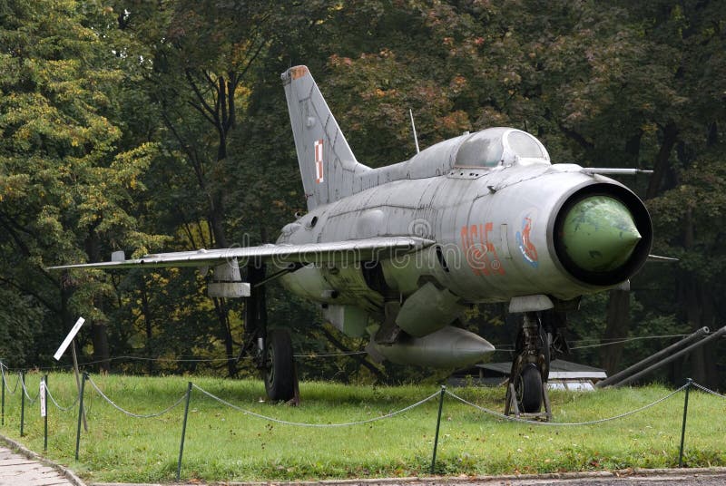 MIG-21 Soviet Fighter, Warszawa, Poland Editorial Photo - Image of ...