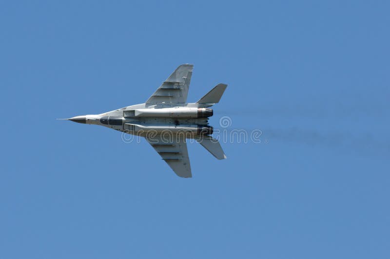 MiG 29 in flight stock image. Image of force, weapon - 12490495