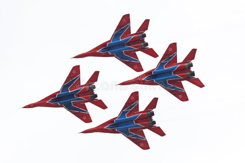 Mig-29 group editorial stock photo. Image of team, airplane - 19658993