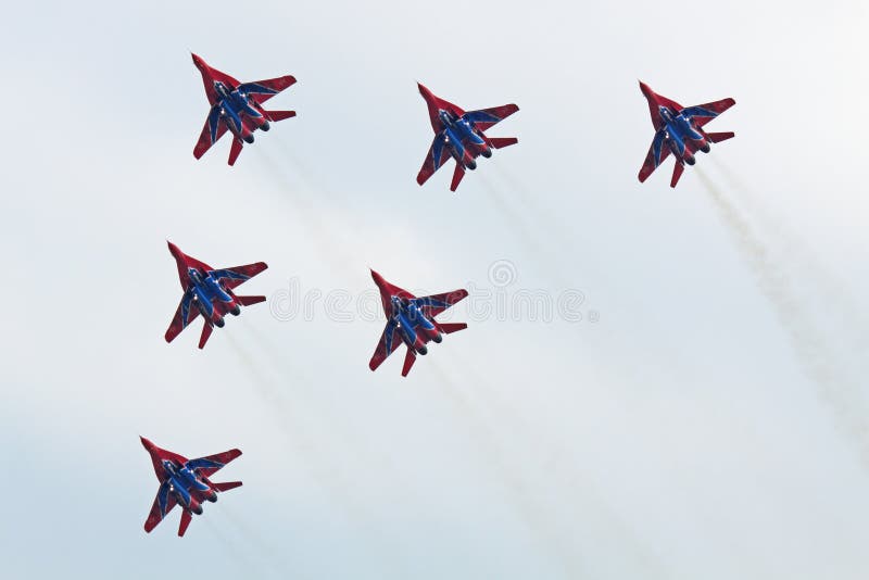 Mig-29 group editorial stock image. Image of airplane - 19675919
