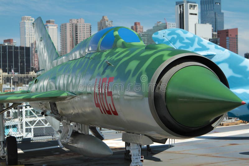 Mig 21 Fighter Jet editorial stock image. Image of deck - 94359044