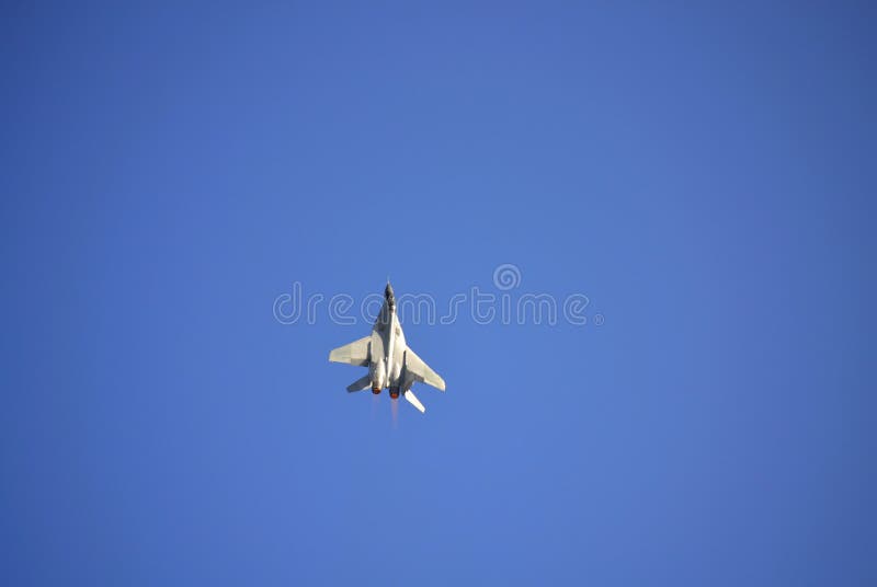 Mig-29 Fighter Vertical Flight Editorial Photography - Image of engine ...